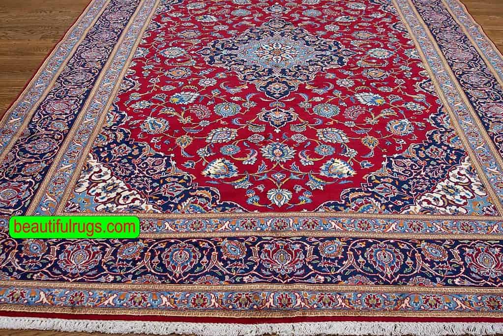 Red Rug | Handmade Persian Kashan Rug - Beautiful Rugs