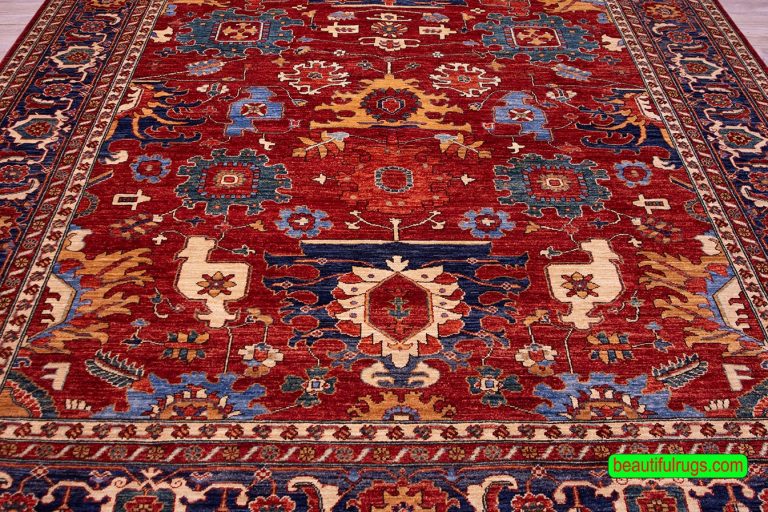 8x11 Rugs | Oriental Rug | Orange Red Color Rug | Beautiful Rugs