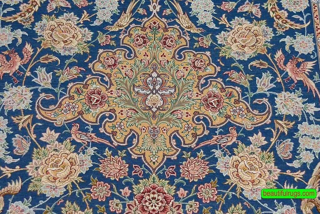Blue Persian Rug | 4x6 Rug | Persian Isfahan Rug - Beautiful Rugs