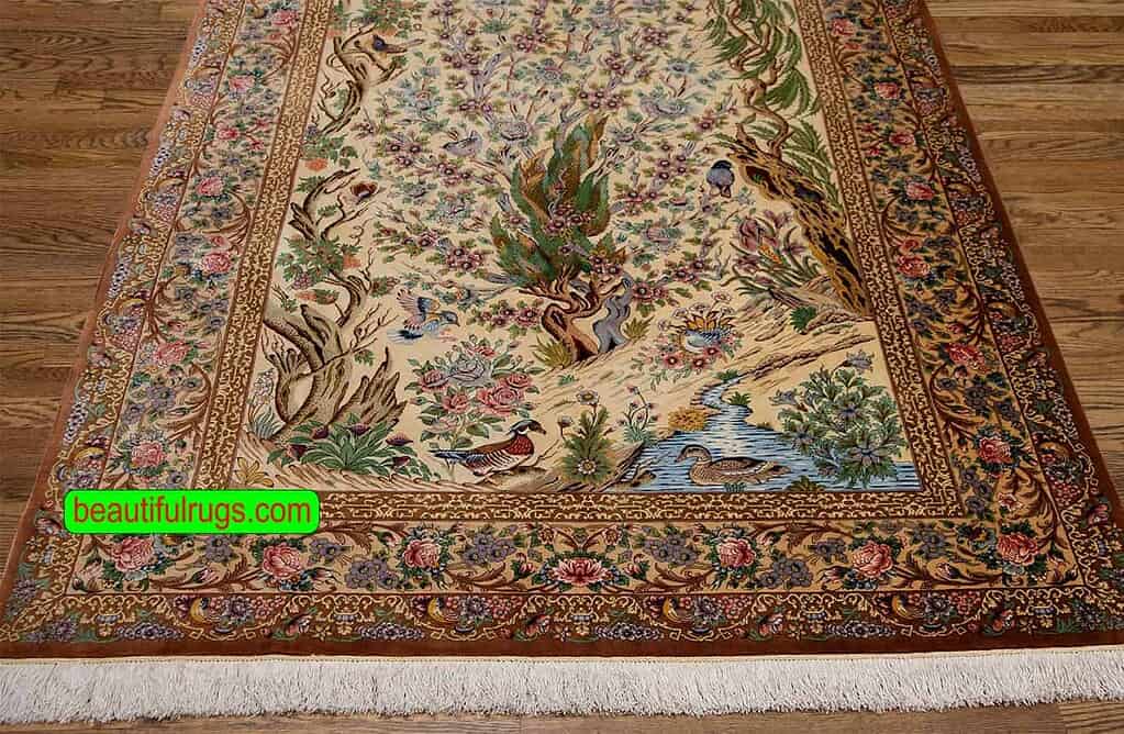 Weeping Willow Rug | Silk Persian Rug | Qum Silk Rugs | Silk Rug