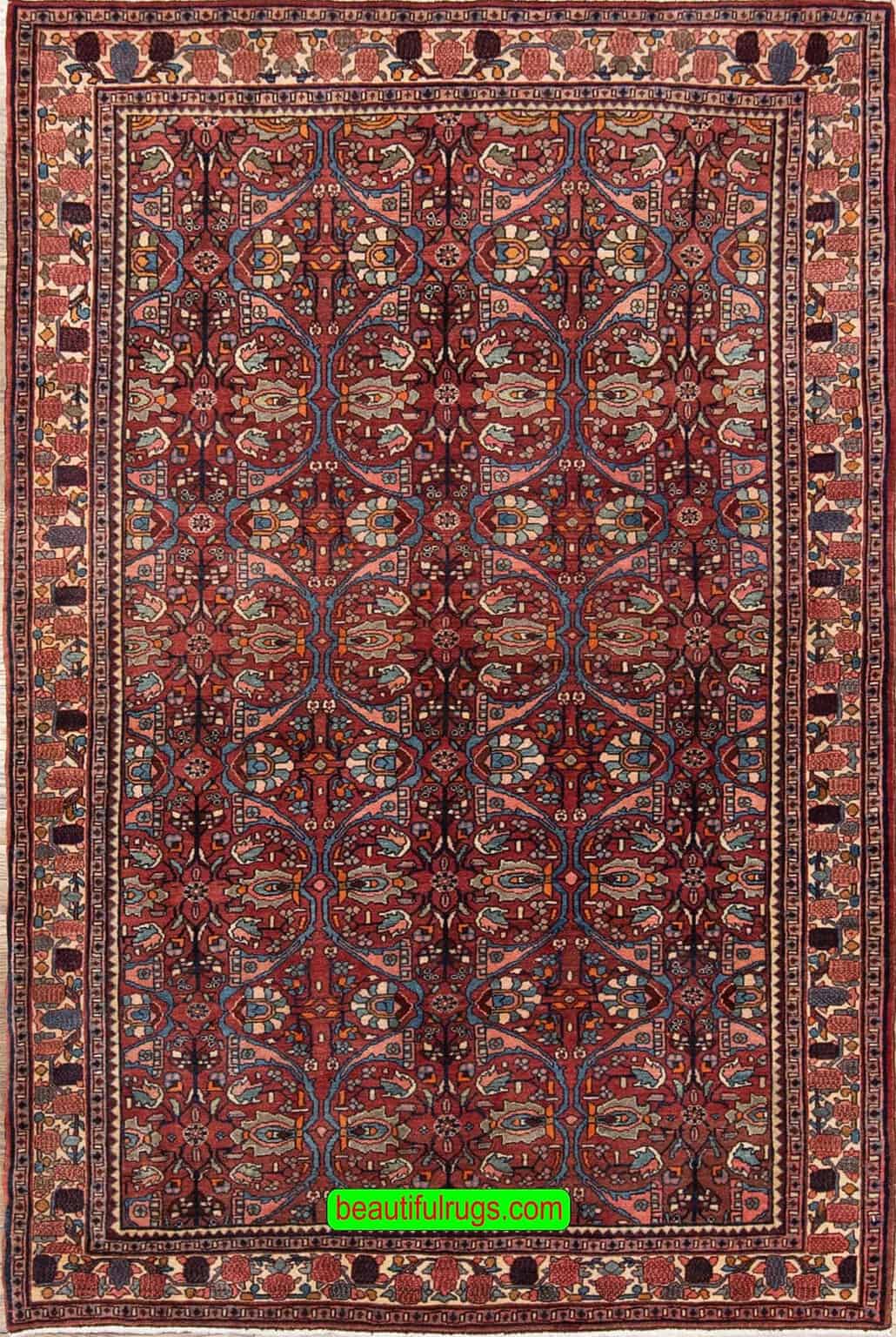 Persian Carpet - Thick Bijar Persian Carpet for Heavy Traffic Area